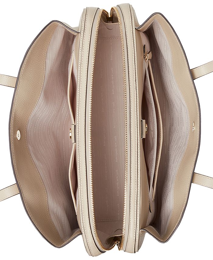 kate spade new york Hudson Pebbled Leather Large Work Tote - Macy's