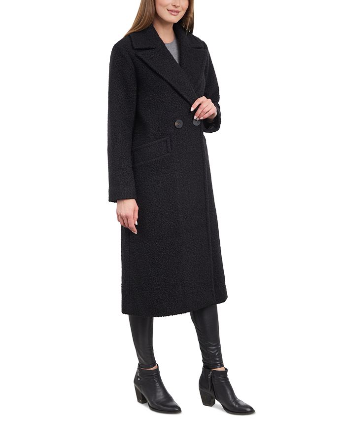 BCBGeneration Women's Double-Breasted Bouclé Coat - Macy's