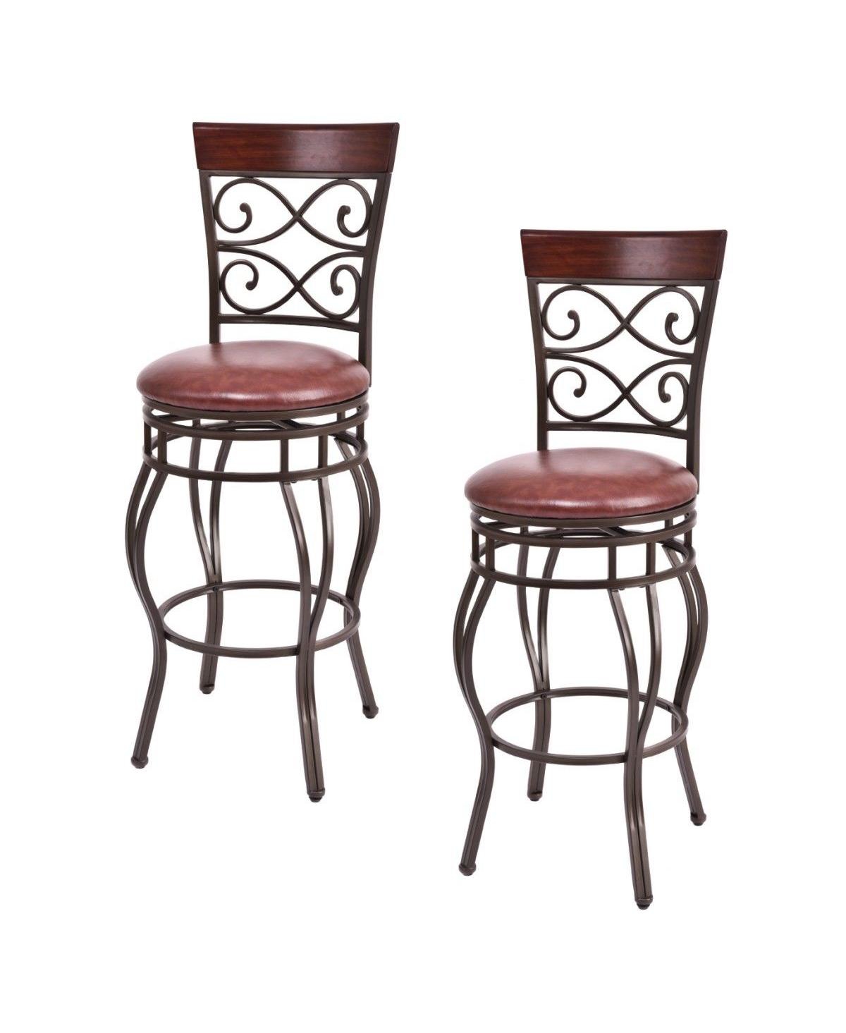 Click here for Costway Set of 2 Vintage Bar Stools 30 Swivel Padd... prices