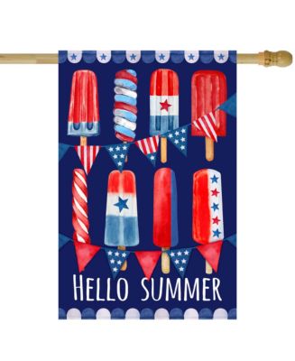 Hello Summer Patriotic Americana Popsicle Garden Flag 28" x 40" - Macy's