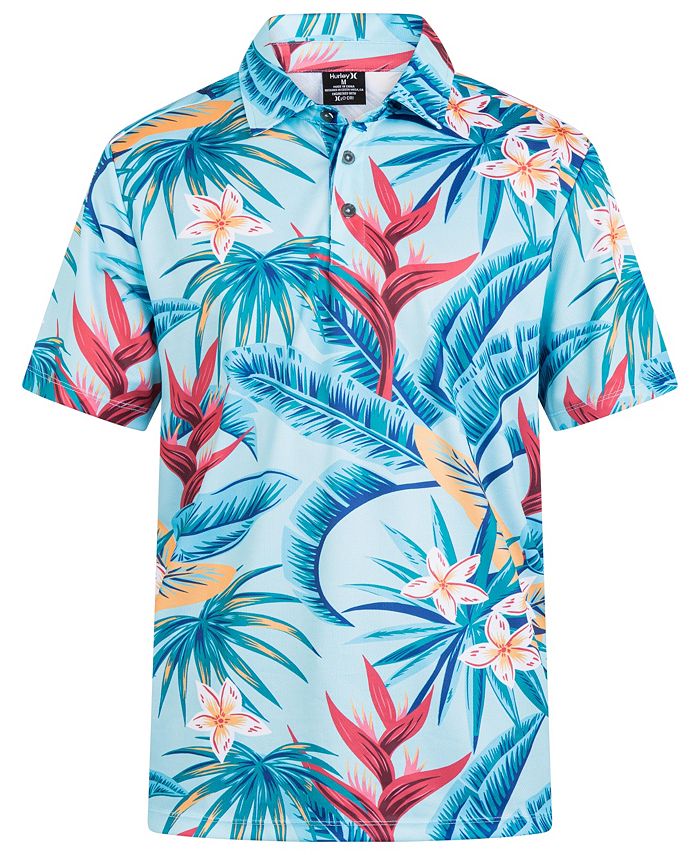 Hurley Men's H2O-Dri Ace Fiesta Mesh Short Sleeve Polo Shirt - Macy's
