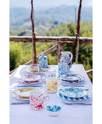 VIETRI Amalfitana Aqua Splatter Olive Oil Bottle 10" - Macy's