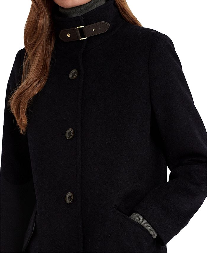 Lauren Ralph Lauren Women's Petite Buckle-Collar Coat - Macy's