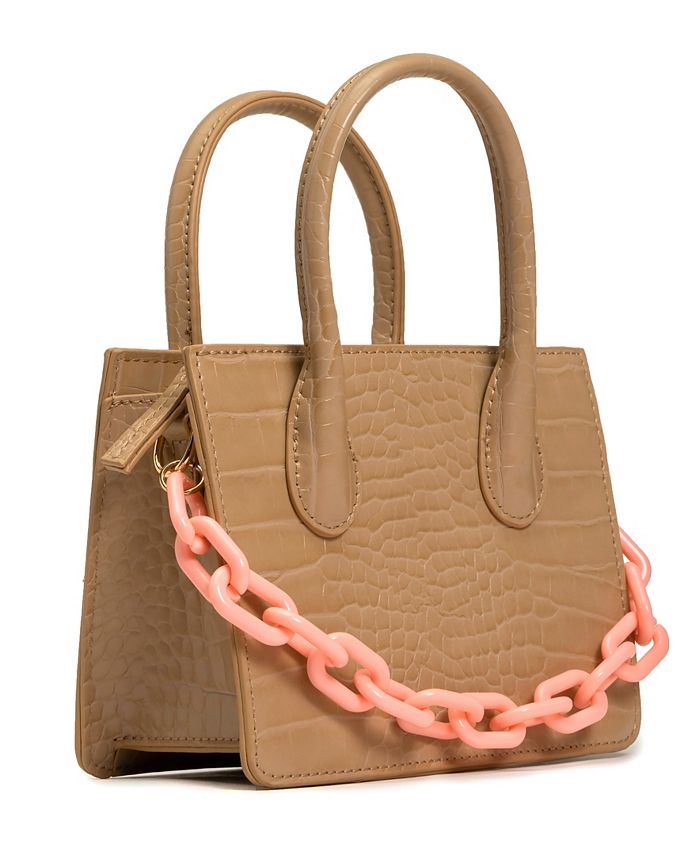 LIKE DREAMS Kenzie Chain Croc Faux Leather Mini Crossbody Bag - Macy's