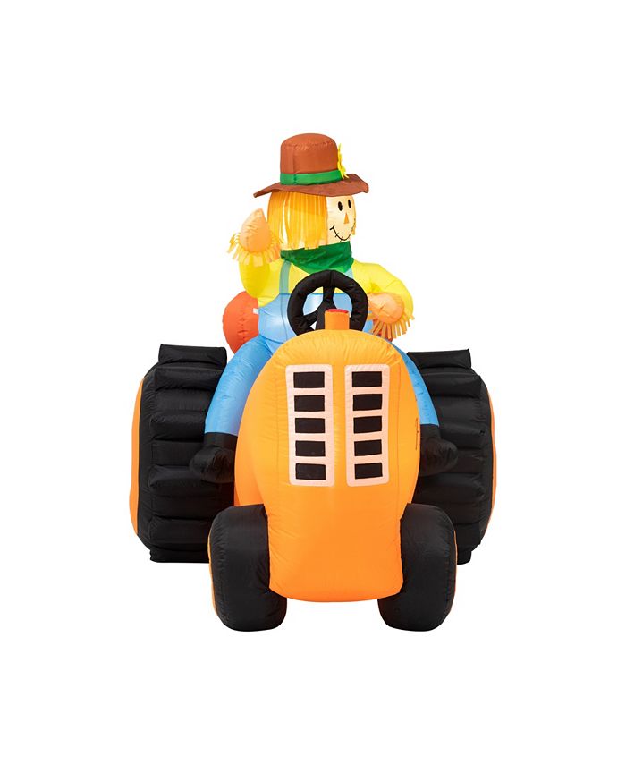 Glitzhome 7' Fall Lighted Inflatable Tractor Decor - Macy's