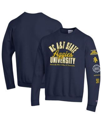 Men's Champion Navy North Carolina A&T Aggies 2-Hit Powerblend Pullover ...
