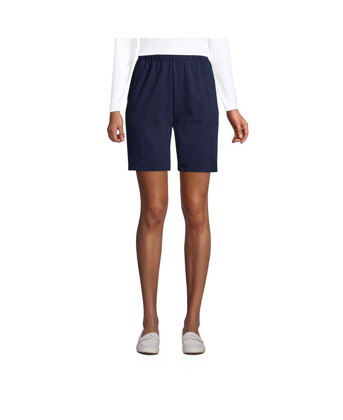 Click here for Lands End Petite Sport Knit High Rise Shorts - Rad... prices