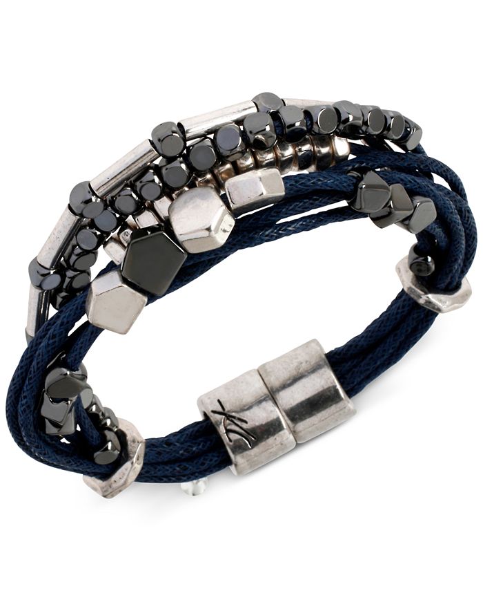 Kenneth Cole New York Two-Tone Multi-Row Cord Bracelet - Macy's