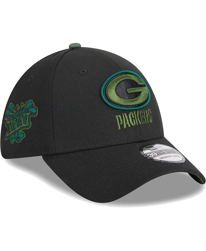New Era Men's Green Bay Packers Black Pop 39THIRTY Flex Hat - Macy's