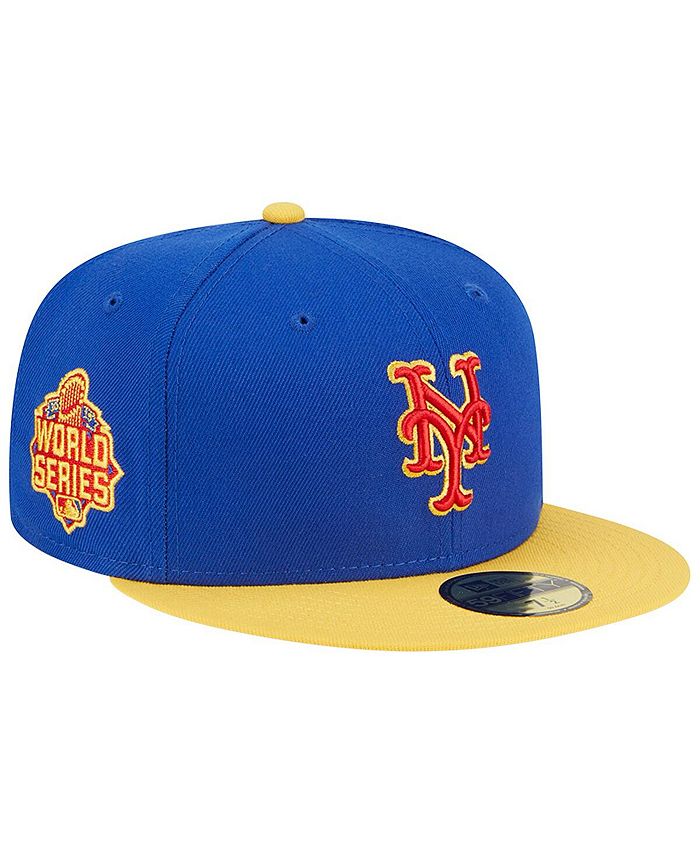 New Era Men's Royal, Yellow New York Mets Empire 59FIFTY Fitted Hat ...