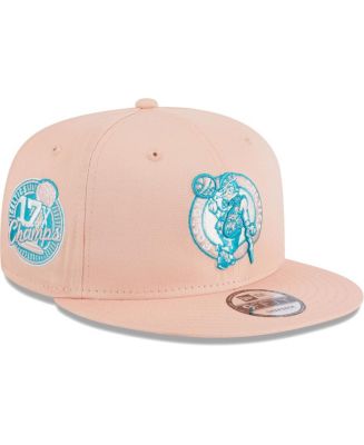 Men's New Era Pink Boston Celtics Sky Aqua Undervisor 9FIFTY Snapback ...