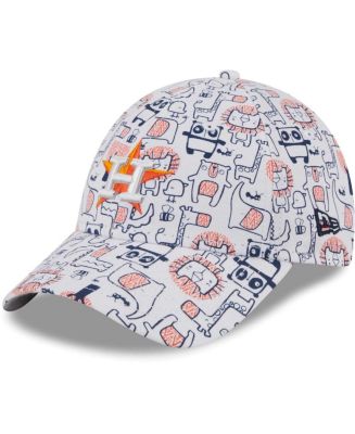 New Era Little Boys and Girls White Houston Astros Pattern 9FORTY ...