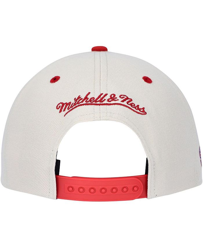 Mitchell & Ness Men's Cream, Red Philadelphia 76ers Hardwood Classics 2 ...