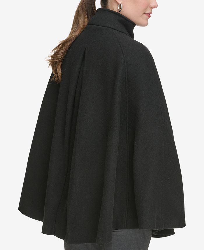 Calvin Klein Womens Double-Breasted Cape Coat - Macy's