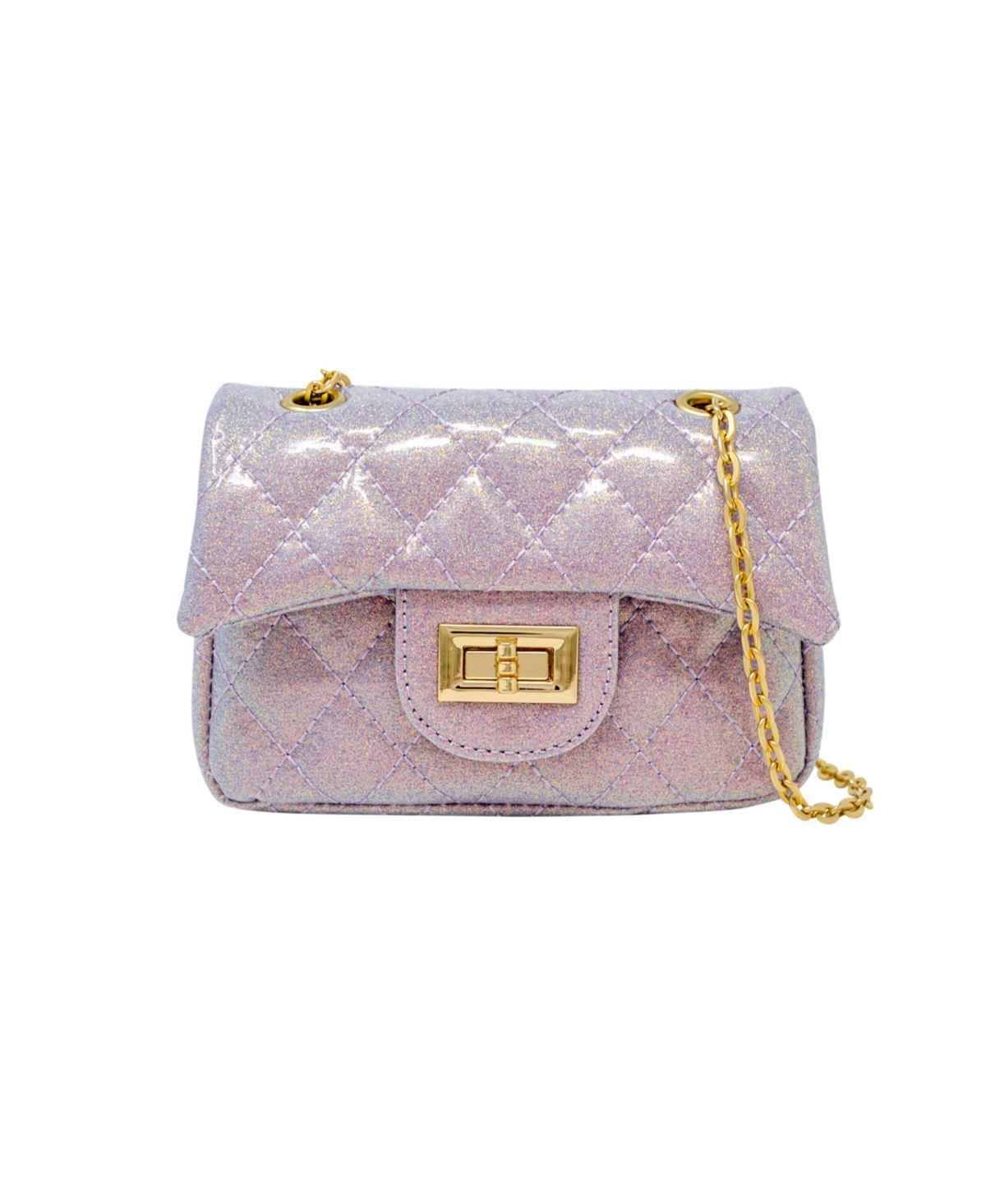 Click here for Tiny Treats Girls Purple Classic Quilted Sparkle M... prices