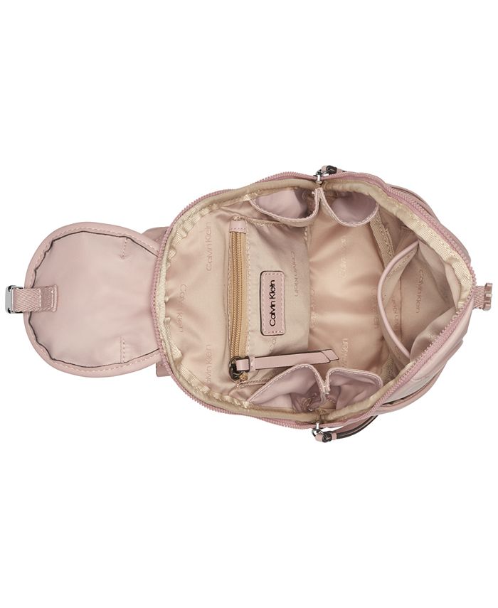 Calvin Klein Shay Nylon Front Buckle Zip Around Mini Backpack - Macy's
