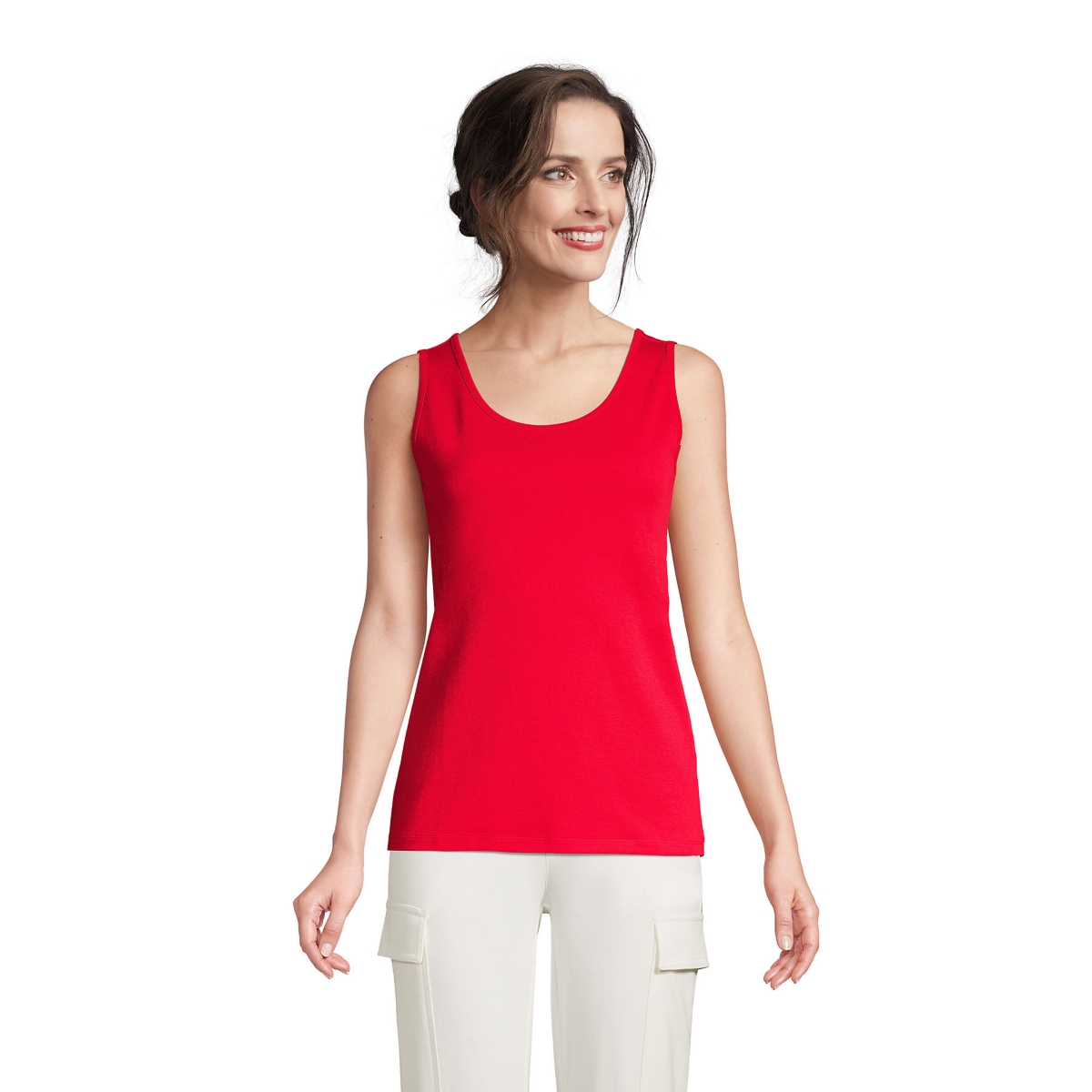 Click here for Lands End Womens Tall Cotton Tank Top - Compass re... prices