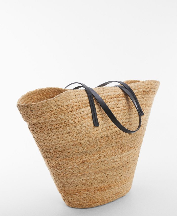 MANGO Women's Jute Basket Handbag - Macy's