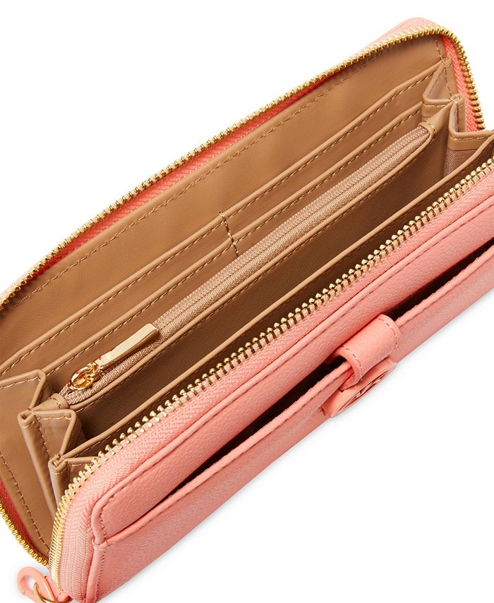 Anne Klein Boxed Slim Zip Wallet with Detachable Wristlet - Macy's