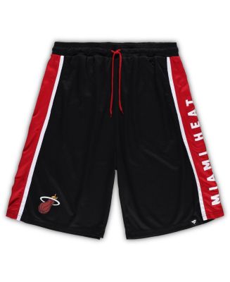 Men's Fanatics Black Miami Heat Big and Tall Referee Iconic Mesh Shorts ...