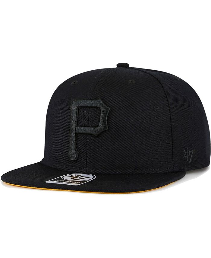 '47 Brand Men's Pittsburgh Pirates Black on Black Sure Shot Captain ...