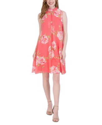 Robbie Bee Women's Bow-Back Mock Neck Sleeveless Dress - Macy's