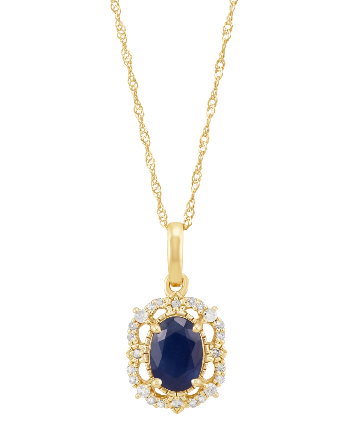 Click here for Sapphire (1 ct. t.w.) & Diamond (1/10 ct. t.w.) Pe... prices