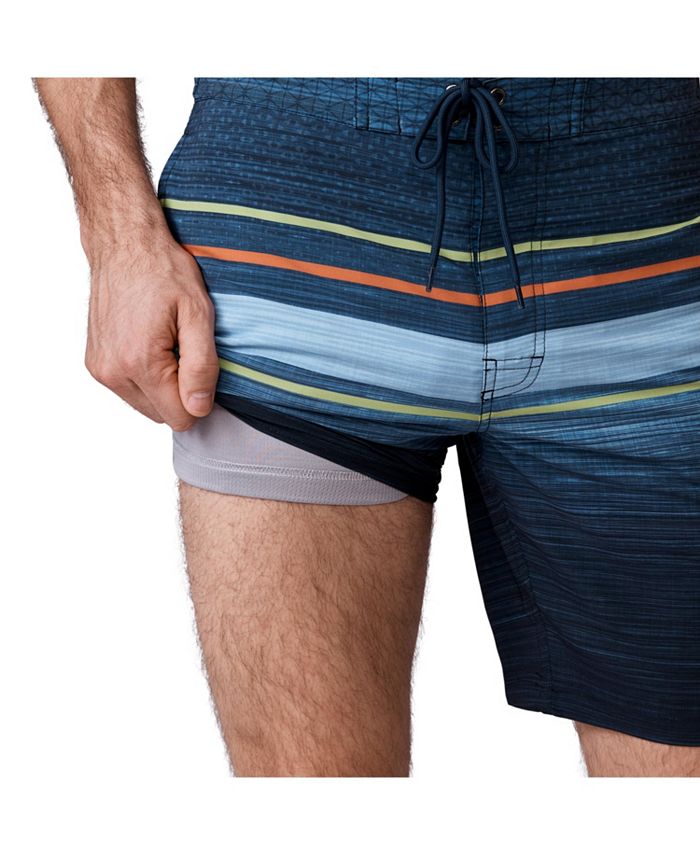 Free Country Men's Diamond Plate Stripe Surf Swim Short - Macy's