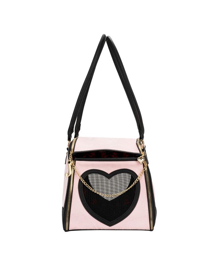 Juicy Couture Faux Suede Printed Crown Pet Carrier - Macy's
