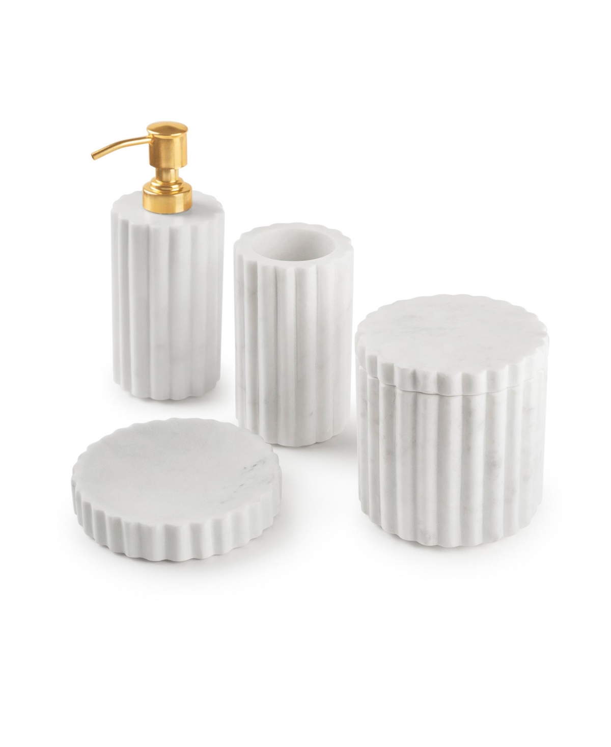 Click here for Gauri Kohli Roksana White Marble Bath Accessories... prices