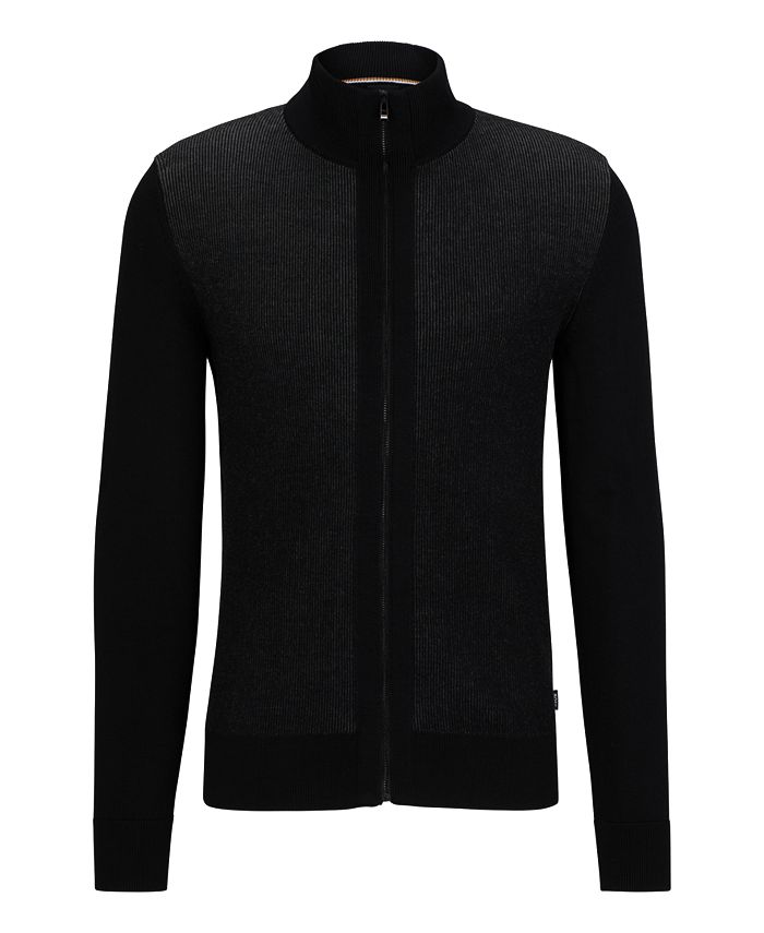 Hugo Boss Men's Zip-Up Regular-Fit Cardigan - Macy's