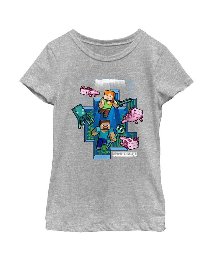 Microsoft Girl's Minecraft Under the Sea Child T-Shirt - Macy's