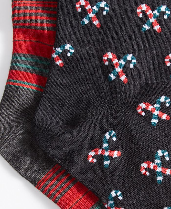 Club Room Men's Holiday Candy Cane & Striped Socks - 2 pk., Created for ...