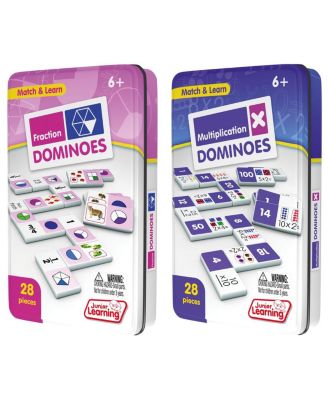 Junior Learning Fraction & Multiplication Dominoes Game - Set of 2 - Macy's