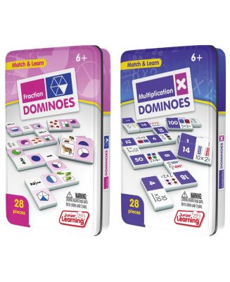 Junior Learning Fraction & Multiplication Dominoes Game - Set of 2 - Macy's