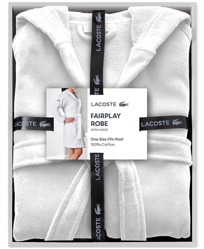 Lacoste Home Fairplay Cotton Bath Robe - Macy's