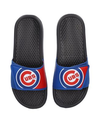 Youth Boys and Girls FOCO Chicago Cubs Colorblock Big Logo Legacy Slide ...