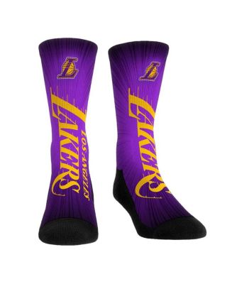 Men's and Women's Rock 'Em Socks Los Angeles Lakers Mascot Pump Up Crew ...