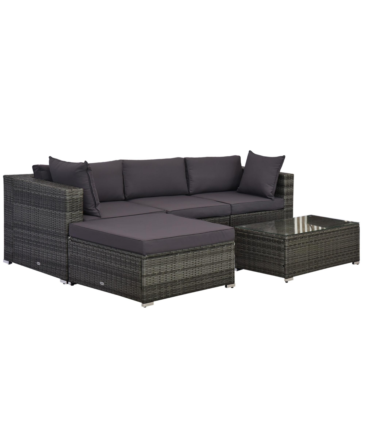 Click here for Outsunny 5 Piece Patio Wicker Furniture Set  Outdo... prices