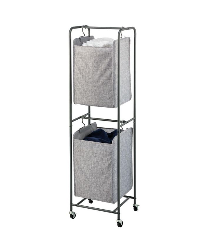 mDesign Vertical Portable Laundry Hamper Basket - Metal Frame - Macy's