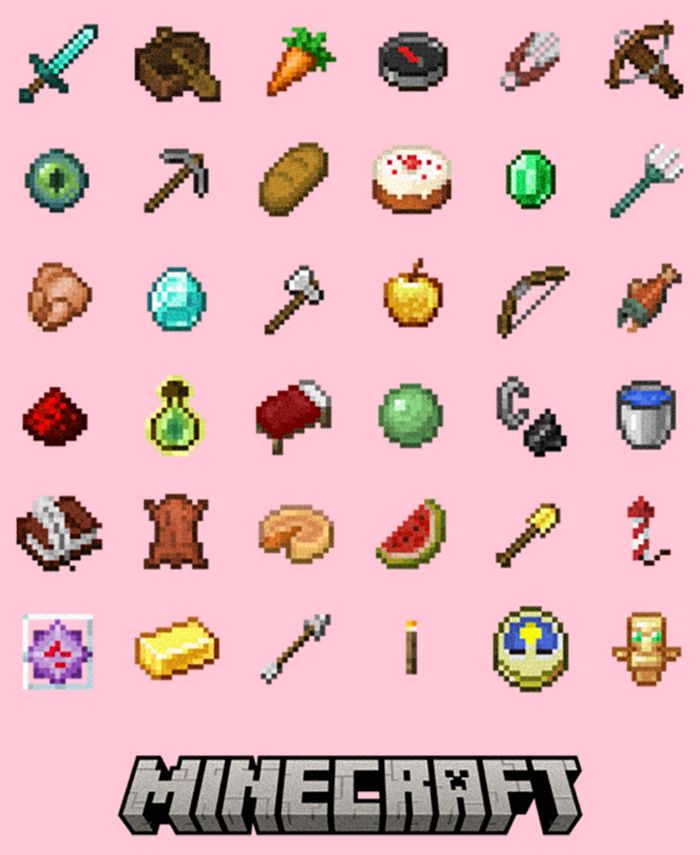 Microsoft Girl's Minecraft Item Collection Child T-Shirt - Macy's