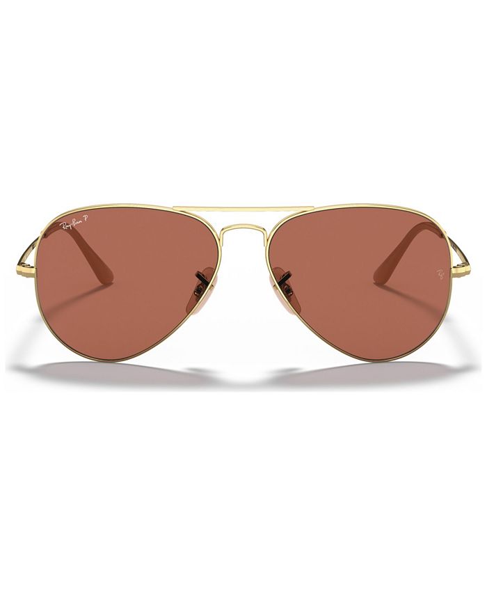 Ray-Ban Unisex Polarized Sunglasses, Aviator Metal II - Macy's