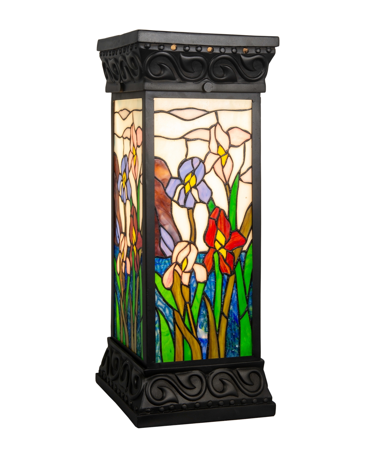 Click here for Dale Tiffany Iris Column Accent Lamp - Multi prices
