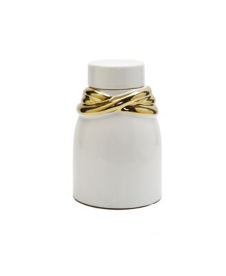 Ceramic Jar with Lid and Details - Macy's