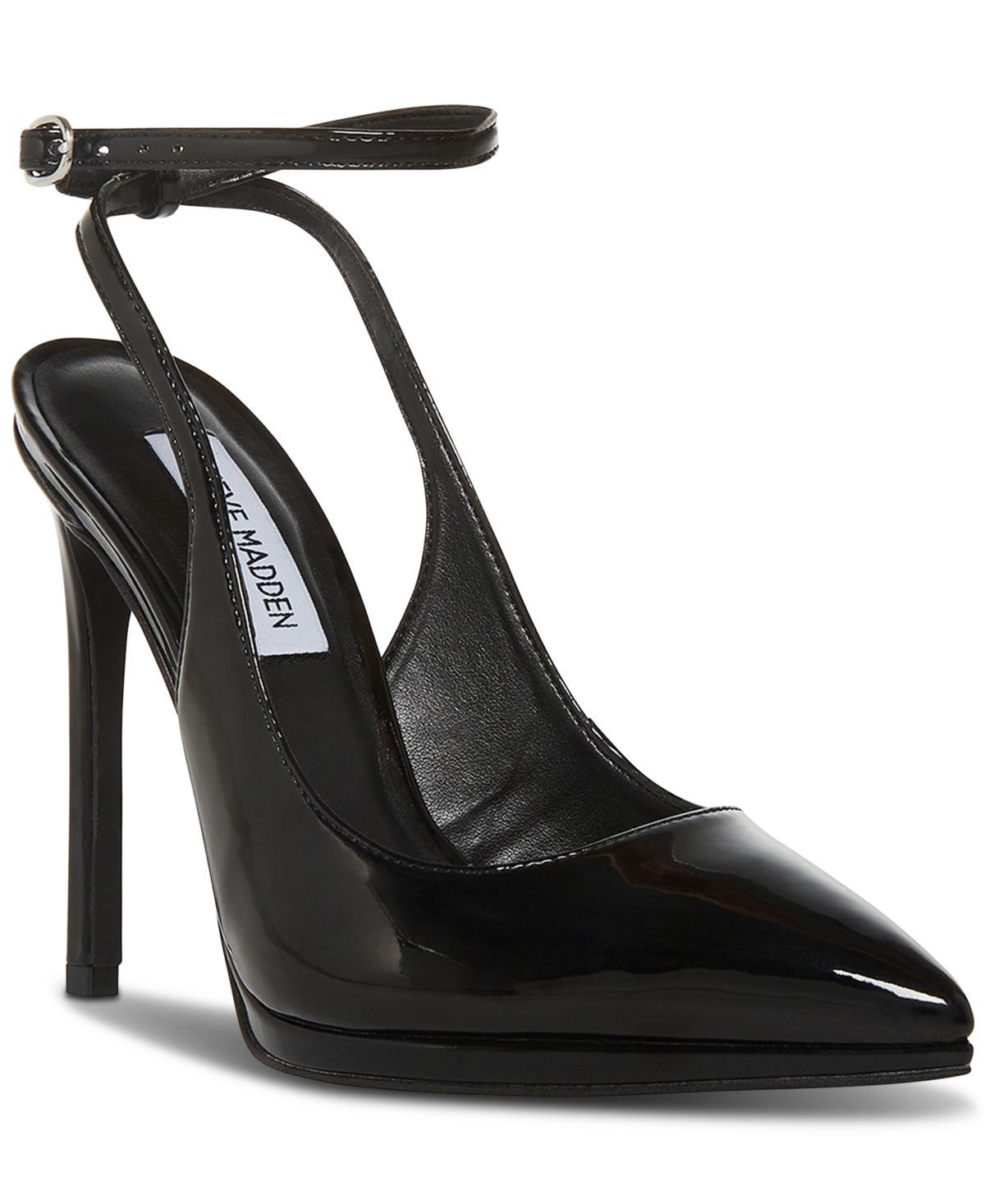 Steve Madden Womens Zayla Pointed Toe Ankle Strap Two Piece Stiletto
