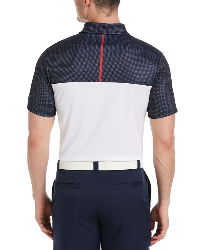 PGA TOUR Men's Airflux Colorblock Short-Sleeve Golf Polo Shirt - Macy's