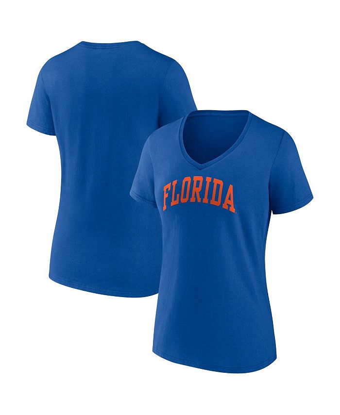 Fanatics Women's Royal Florida Gators Basic Arch V-Neck T-shirt - Macy's