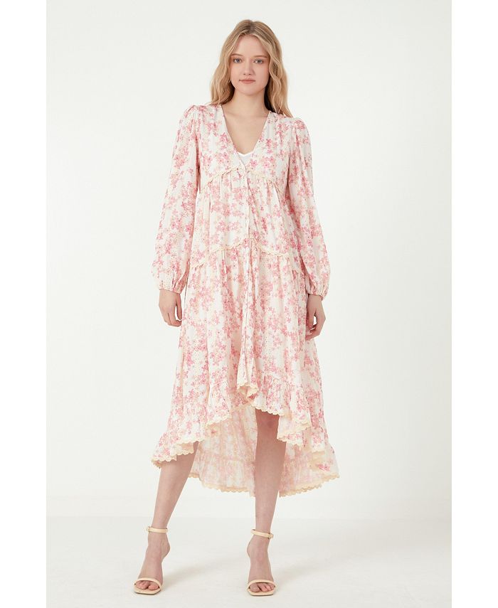 Free the Roses Women's High-Low Maxi Dress - Macy's