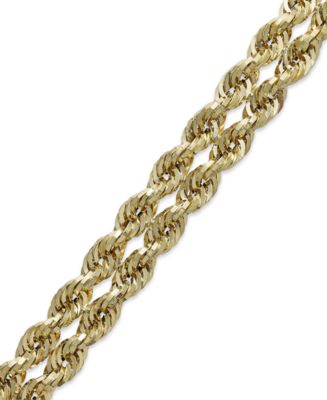 Chain Double Rope Bracelet in 14k Gold - Macy's