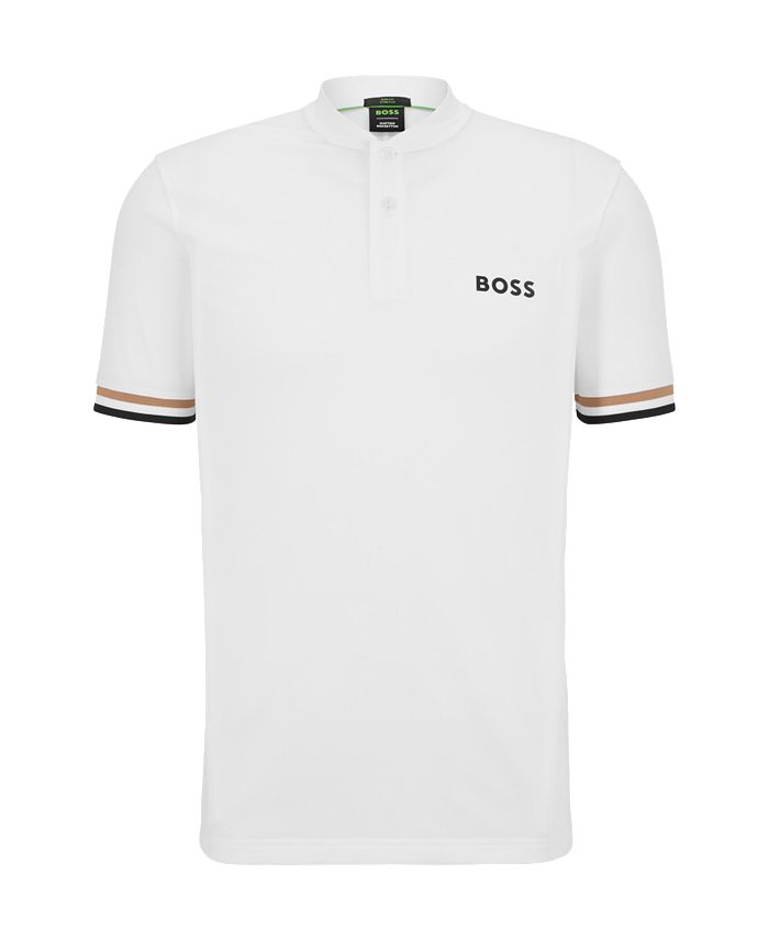 Hugo Boss BOSS X Matteo Berrettini Men's Slim-Fit Striped Polo Shirt ...